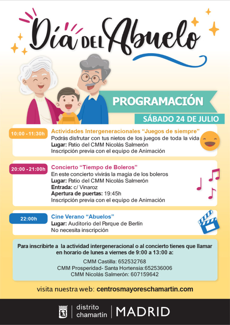 Día del Abuelo, actividades para disfrute de los mayores y los más ...