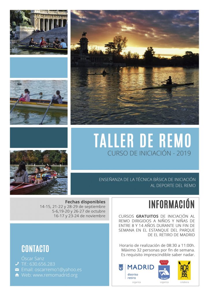 Cursos gratuitos de remo y piragüismo en el estanque de El Retiro – Retiro
