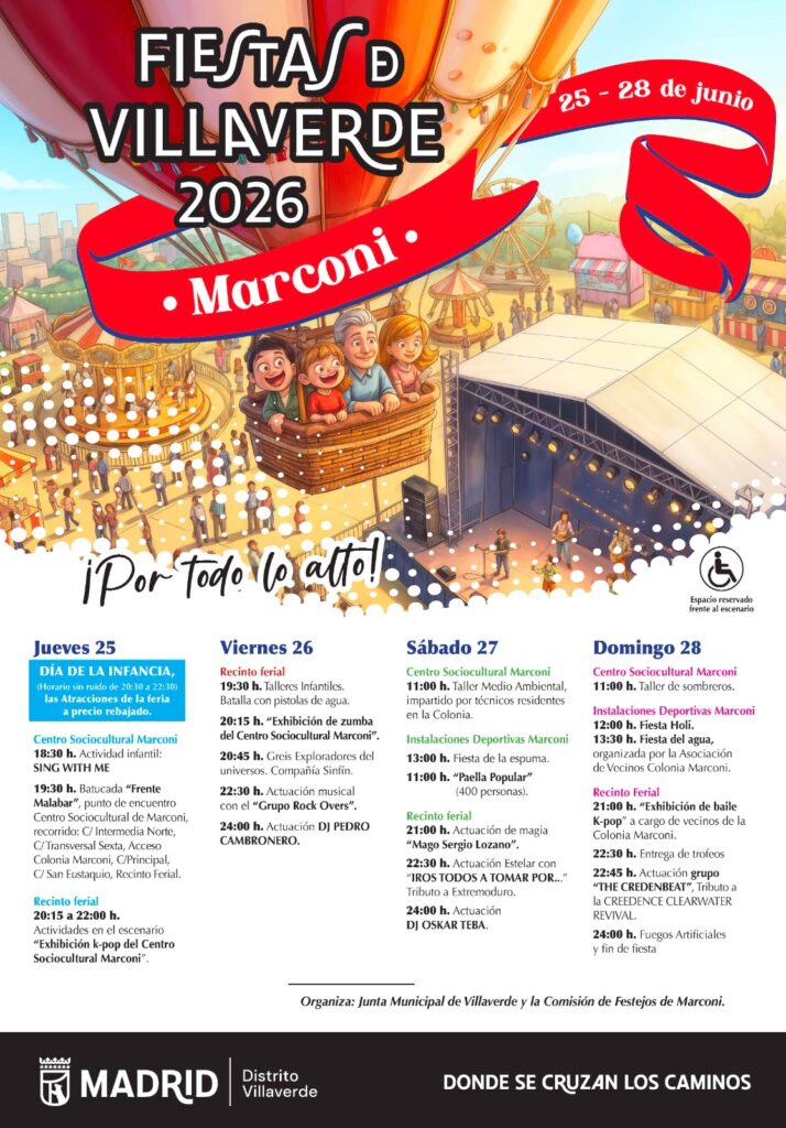 Villaverde celebra las Fiestas de Marconi 2026