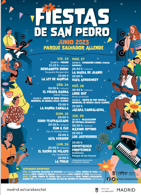 Carabanchel celebra las Fiestas de San Pedro con conciertos y espectáculos en familia