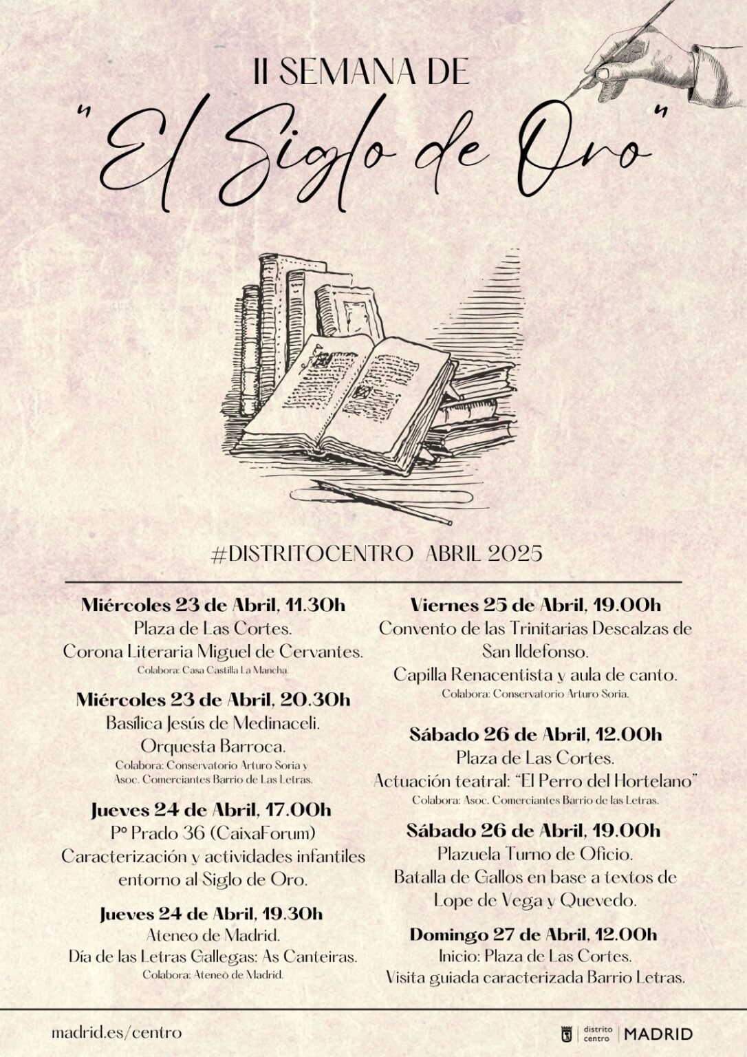 Semana Cultural sobre el Siglo de Oro en el barrio de las Letras