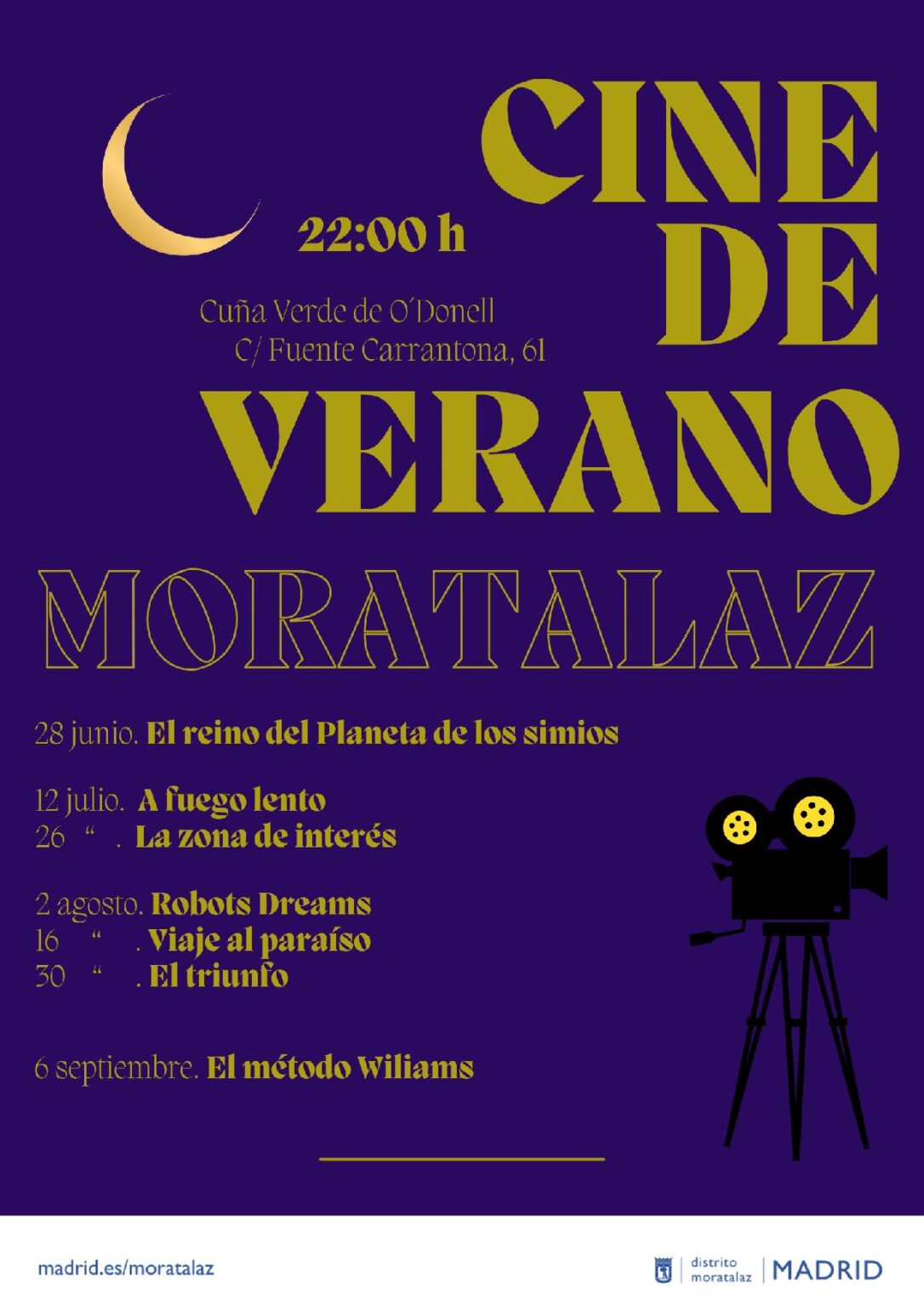 Cine de verano en Madrid 2025: guía completa distrito a distrito